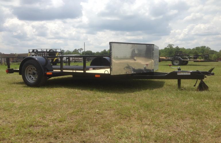 6.5x10 Single Axle Motorcycle Trailer - No Angle Iron UT04 -Triple A ...