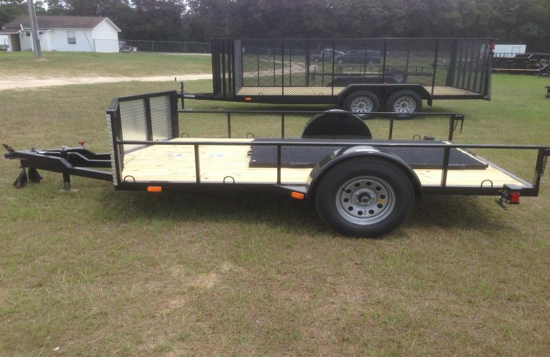 6.5x10 Single Axle Motorcycle Trailer - No Angle Iron UT07 -Triple A ...