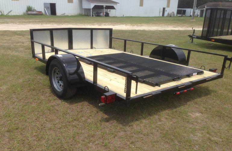 6.5x10 Single Axle Motorcycle Trailer - No Angle Iron UT08 -Triple A ...