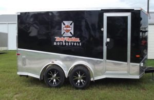 7x14 Tandem Axle Custom Harley Davidson Branded - Motorcycle Trailer ...