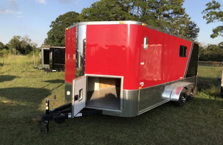 7x16 Tandem Axle Custom Motorcycle Trailer - Custom Trailers | Triple A ...