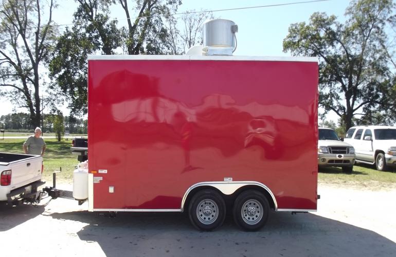 8.5x14 Tandem RED Concession Trailer - Sinks - Hood - Electrical07 ...