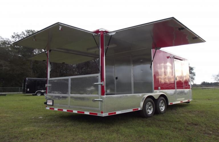 8.5’ x 20’ Open Up Porch Trailer - Custom Trailer | Triple A ...
