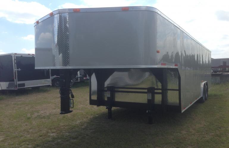8.5x32 Gooseneck - 7000# Axles - E-Track - HEAVY DUTY AZ.Beige 01 ...