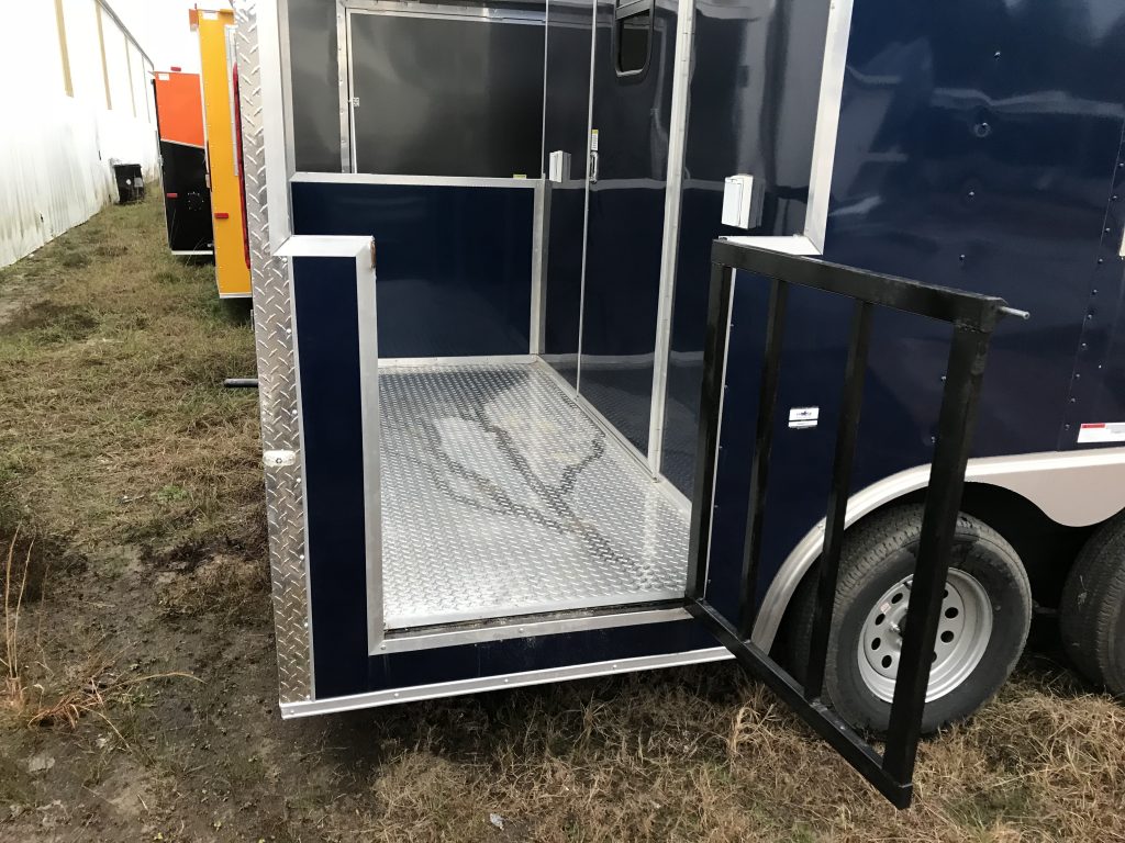 8.5 x 16 Tandem Axle Porch Concession Trailer - 4 Foot Hood Range ...