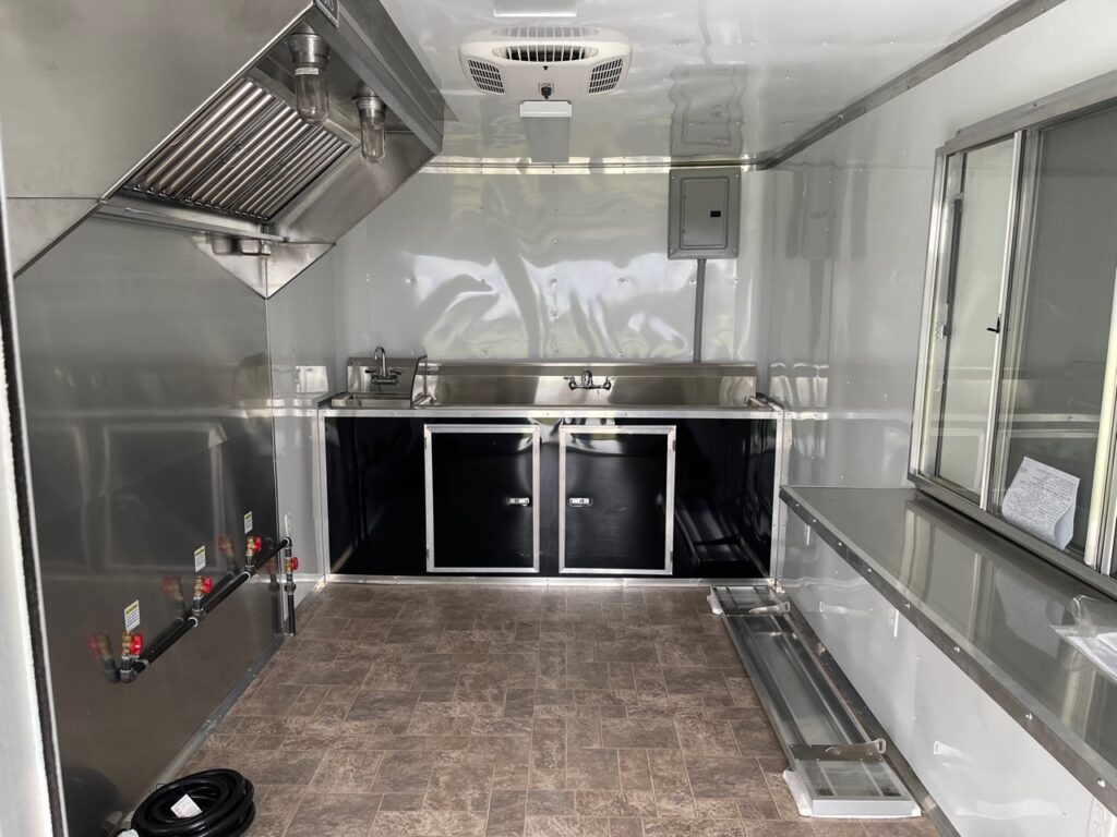 8.5×22 Tandem Axle Porch Trailer – Sink Package – Hood Range – Gas ...