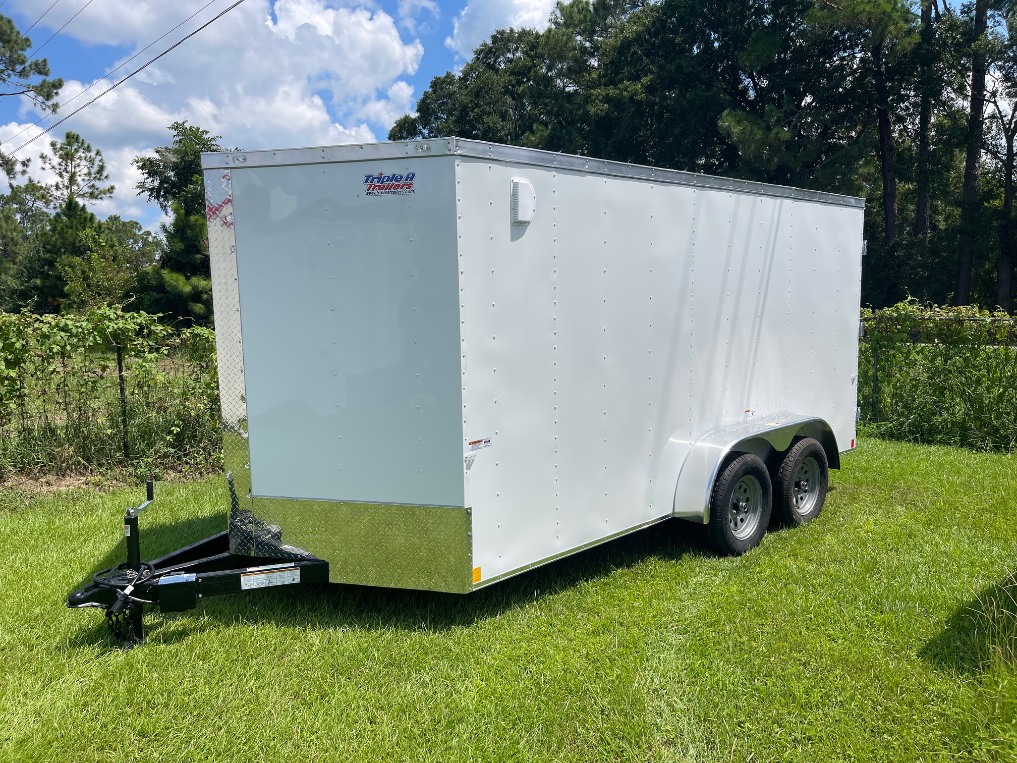 7×14 Tandem Axle Trailer – 16” On Center Floors & Walls – V-nose ...